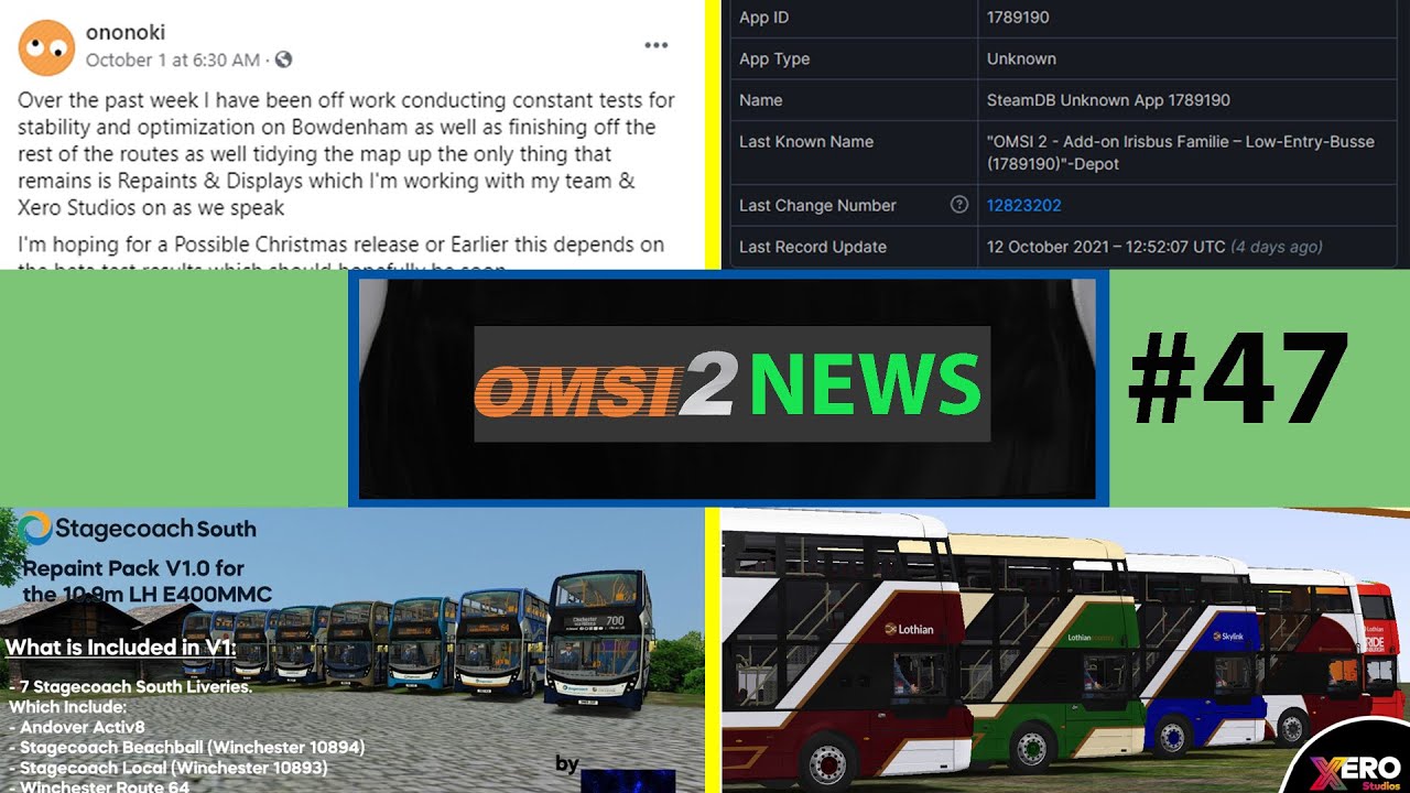 Omsi 2: News #47 | Bowdenham RHD, Irisbus Familie Low Entry, Stagecoach ...