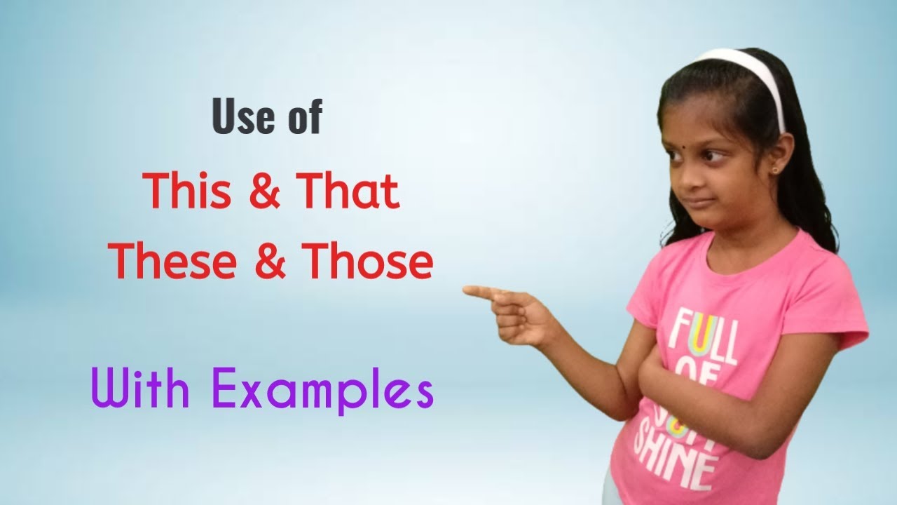 Use of This,That, These & Those | Basic English grammar - YouTube