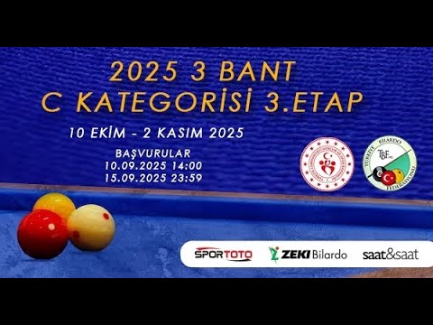 Türkiye 3 Bant Bilardo Şampiyonası - 2025 Yılı \
