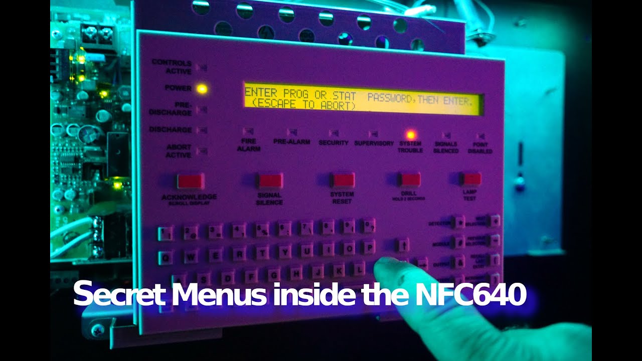 Secret Menu inside a Notifier NFS640 fire alarm panel - YouTube