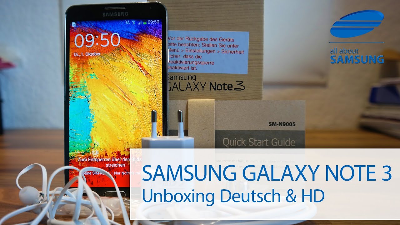 Samsung Galaxy Note 3 LTE SM-N9005 Unboxing und erster Eindruck deutsch ...