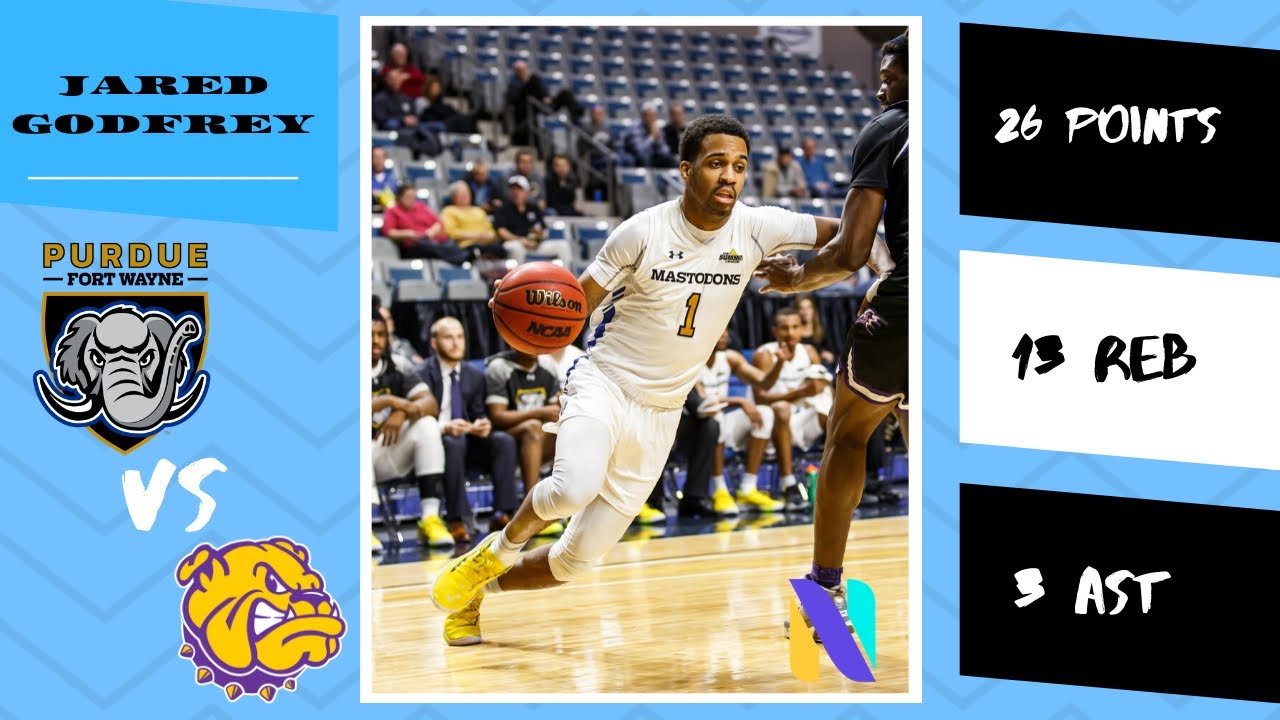 Jarred Godfrey Purdue Fort Wayne Mastodons 26 PTS 13 REB 3 AST vs ...