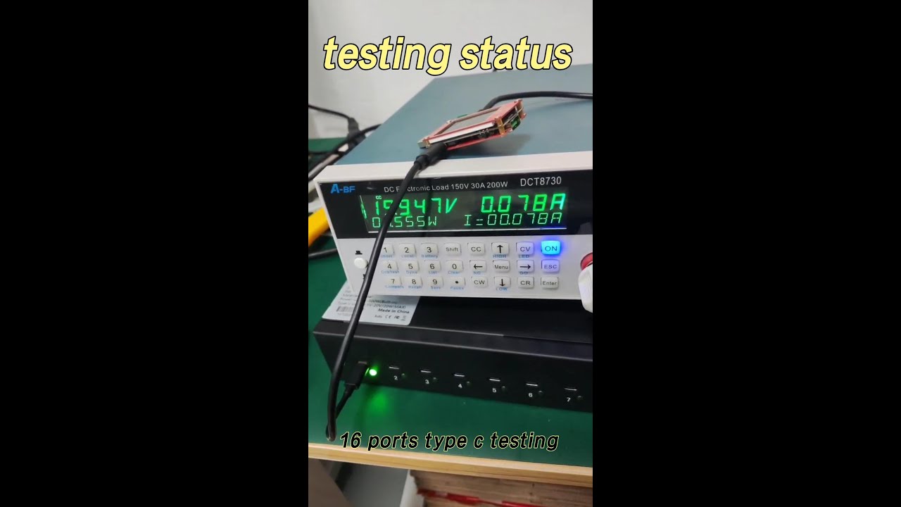 16 ports type c testing status - YouTube