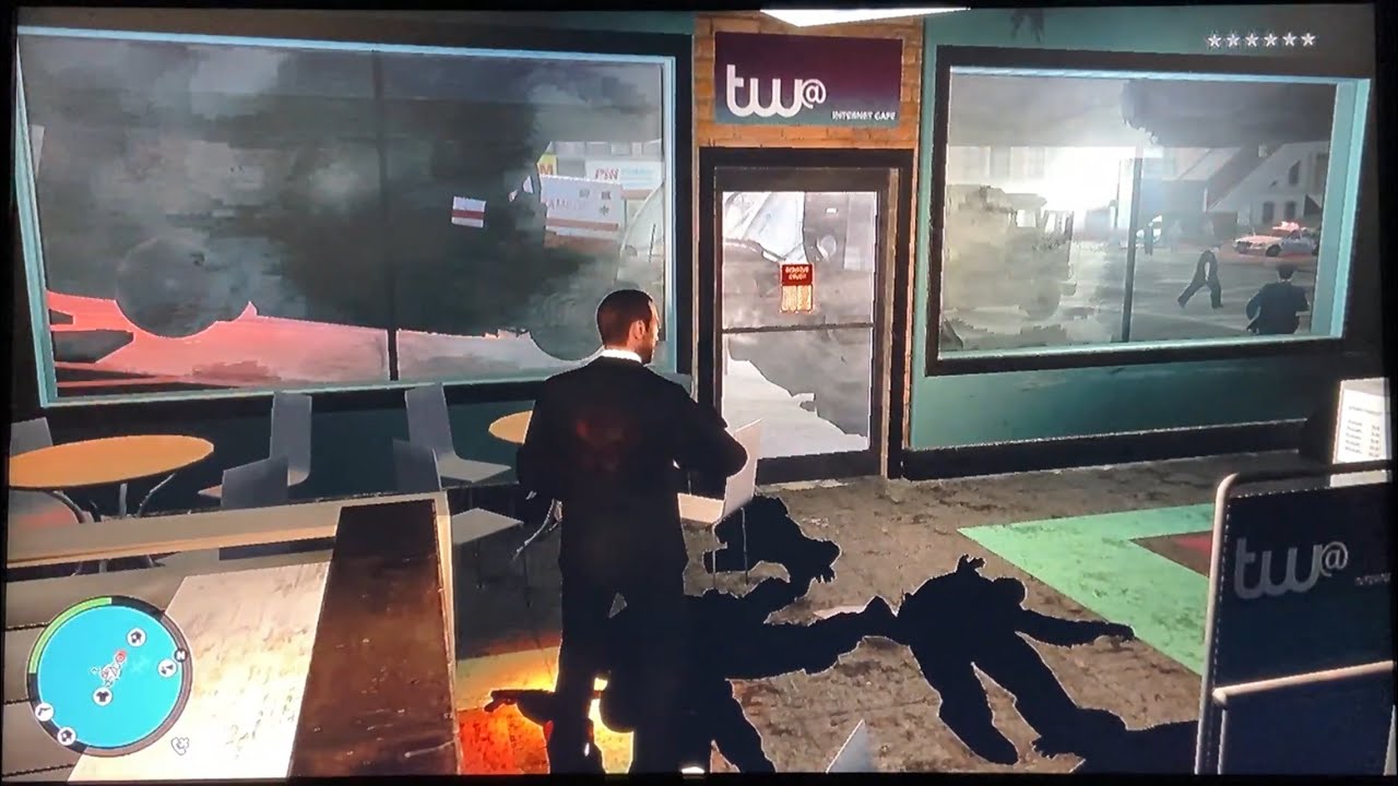 GTA 4 - Internet Cafe Shootout + 6 Star Rampage - YouTube