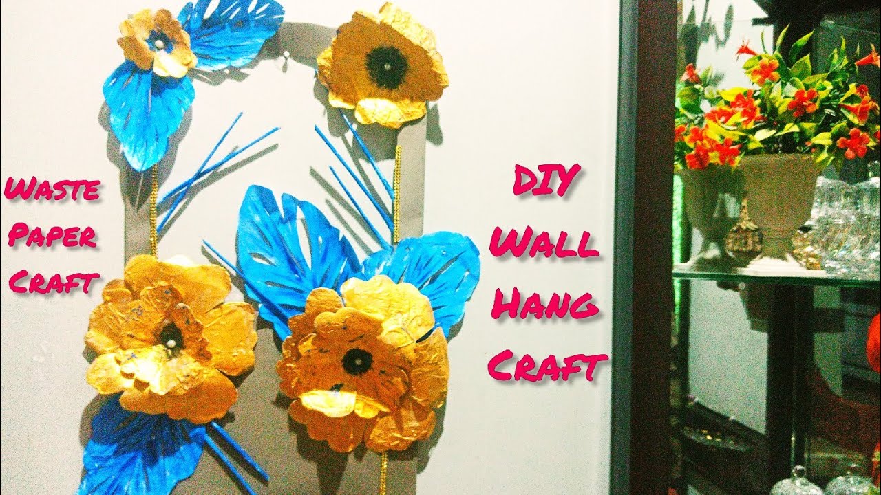 Creative wall hanging craft ideas| DIY wall decor with paper/ DIy home ...