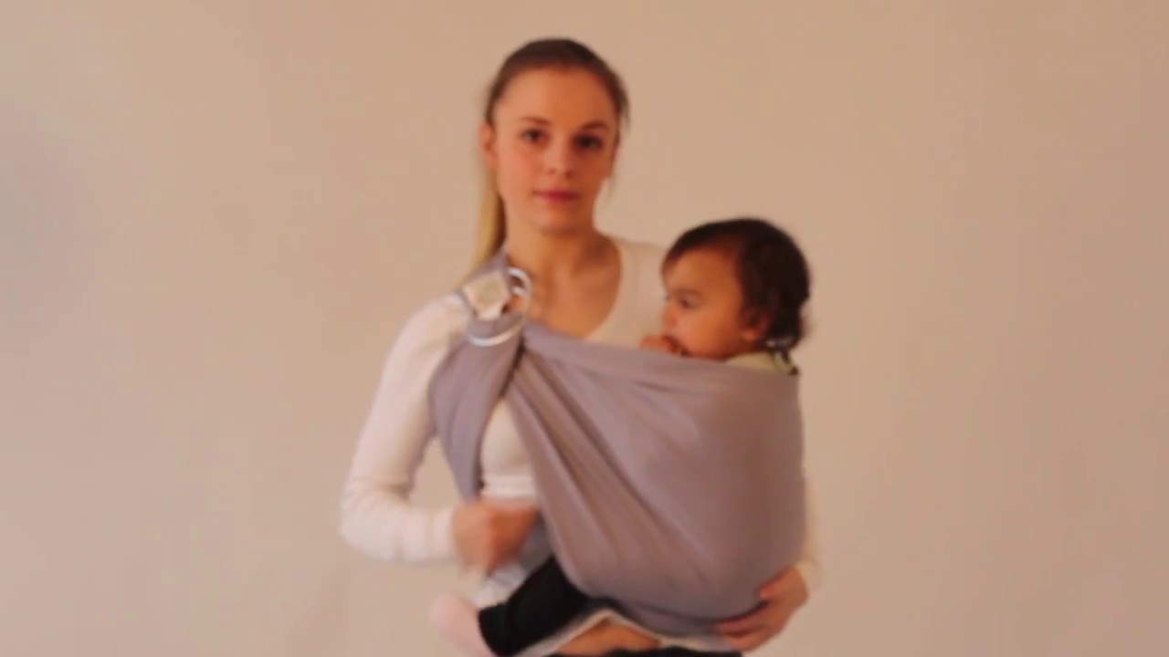how to place your baby in the ring sling - YouTube
