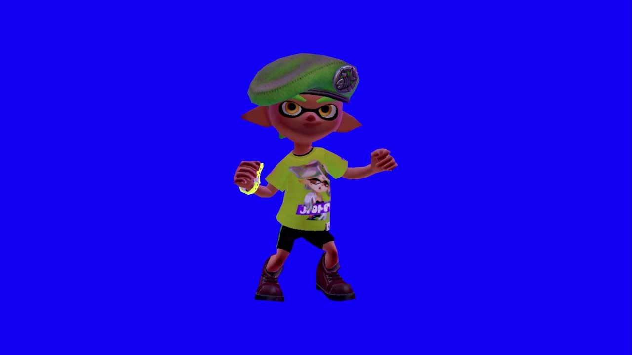 Splatoon Blue Screen Boomy / Blue screen dancing squid ANIMATED GIF IN ...