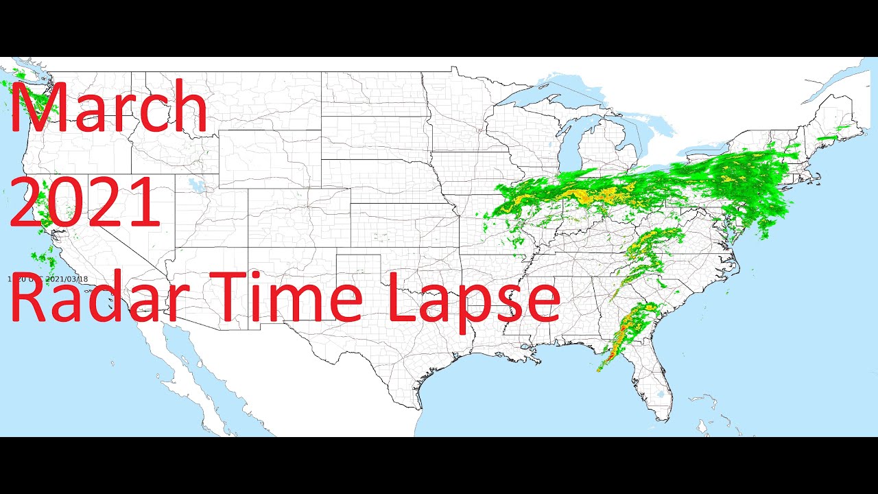 March 2021 US Weather Radar Time Lapse Animation - YouTube