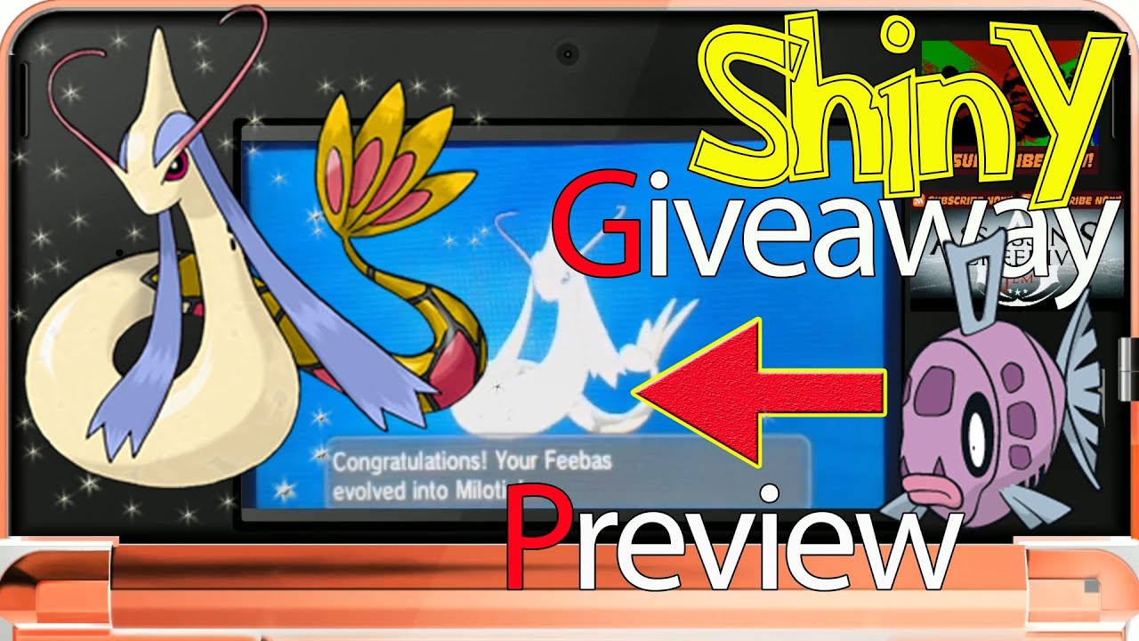 Evolving SHINY Feebas into shiny Milotic Pokemon X & Y Giveaway Preview ...