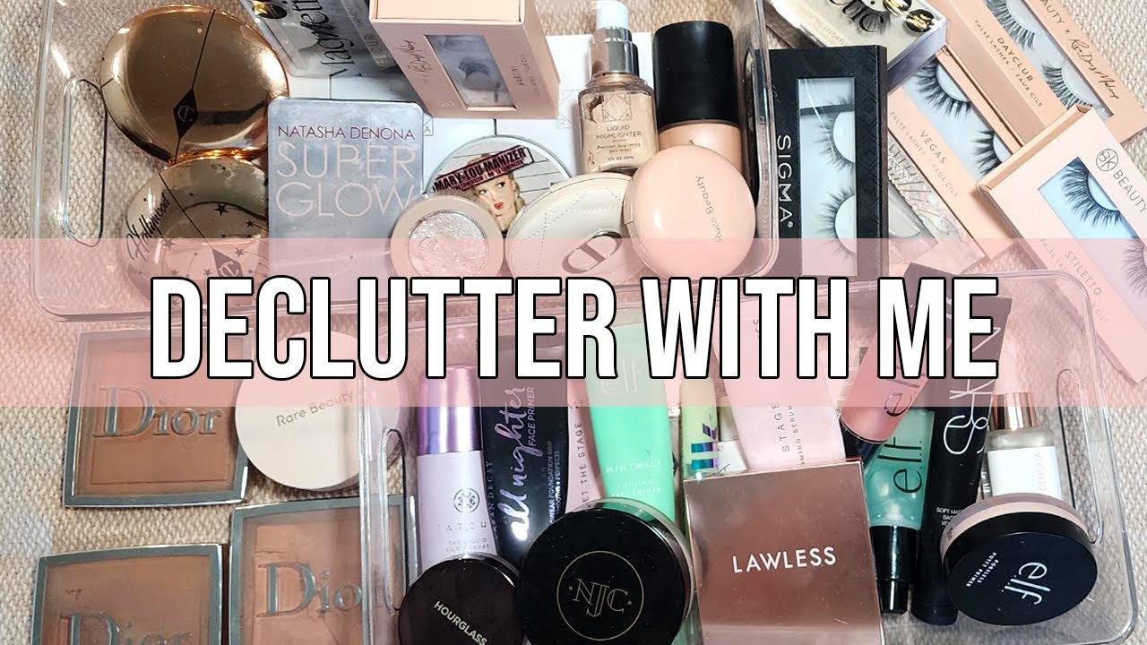 DECLUTTERING (ALMOST) ALL MY MAKEUP // MAKEUP DECLUTTER 2023 - YouTube