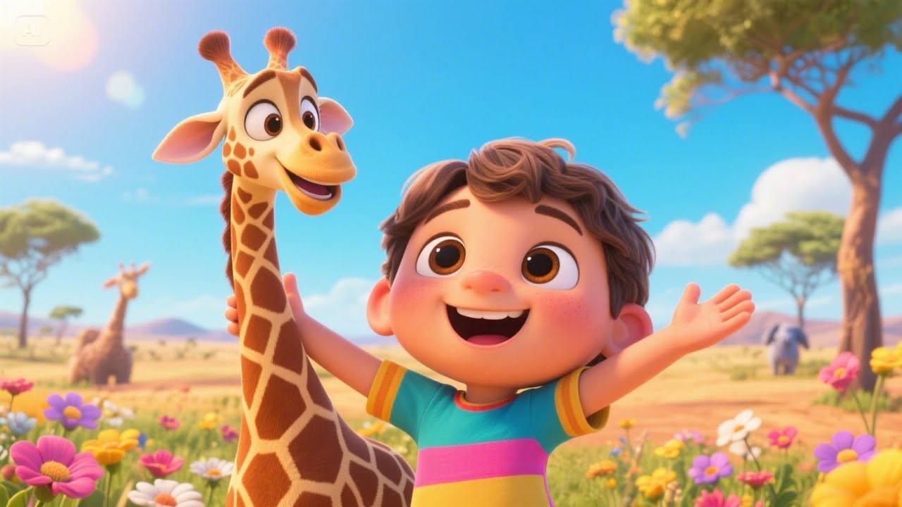 Stretch Your Arms with Giraffe | Fun Animal Movement Song for Kids ...