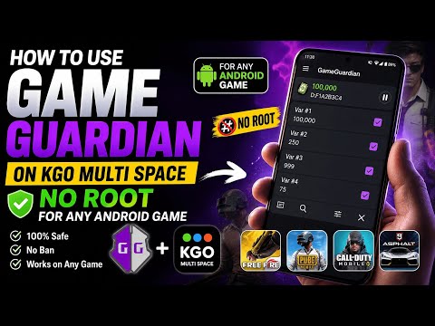 Game Guardian Mod Use In KGO Multi Space No Root Hack Any Android Process ||