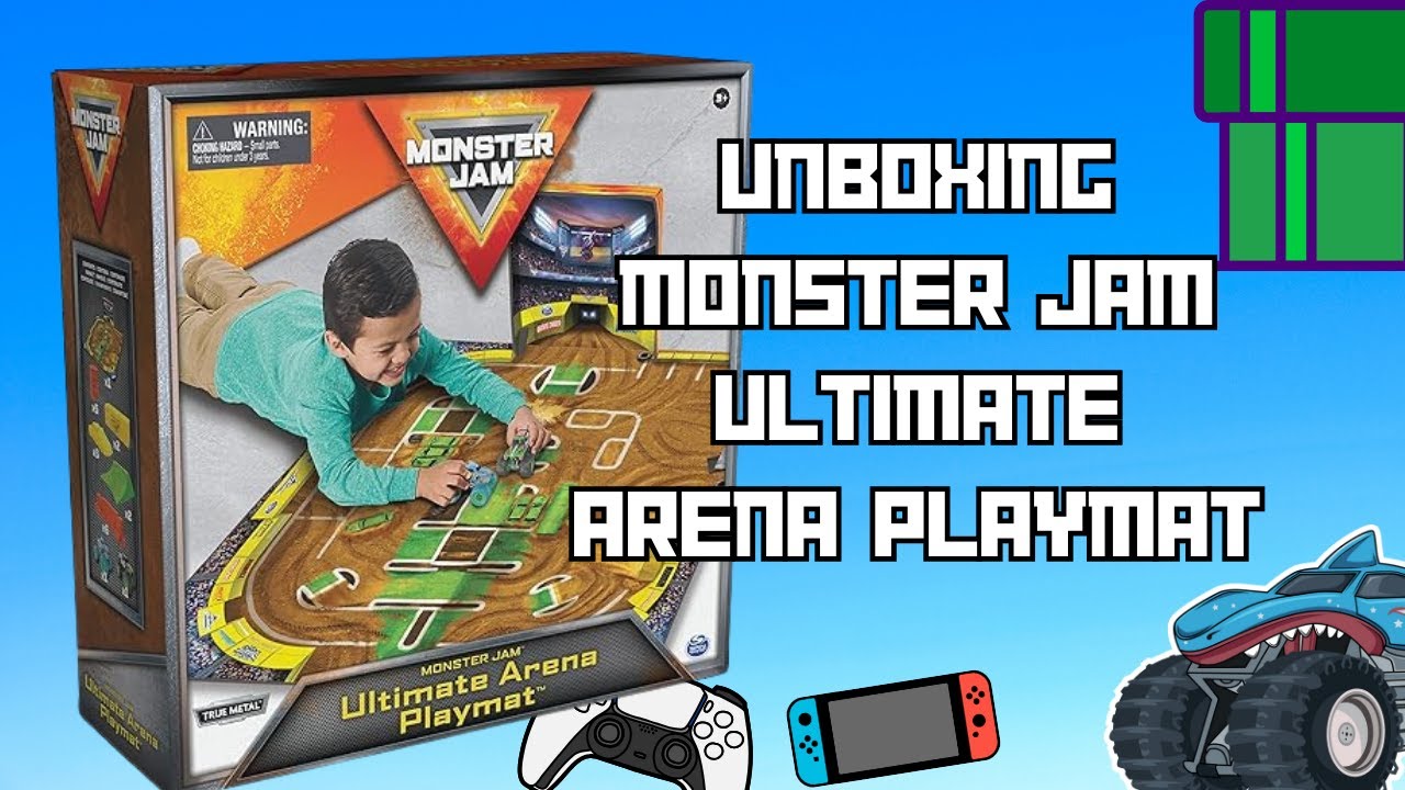 Phil Unboxing Monster Jam Ultimate Arena Playmat - YouTube