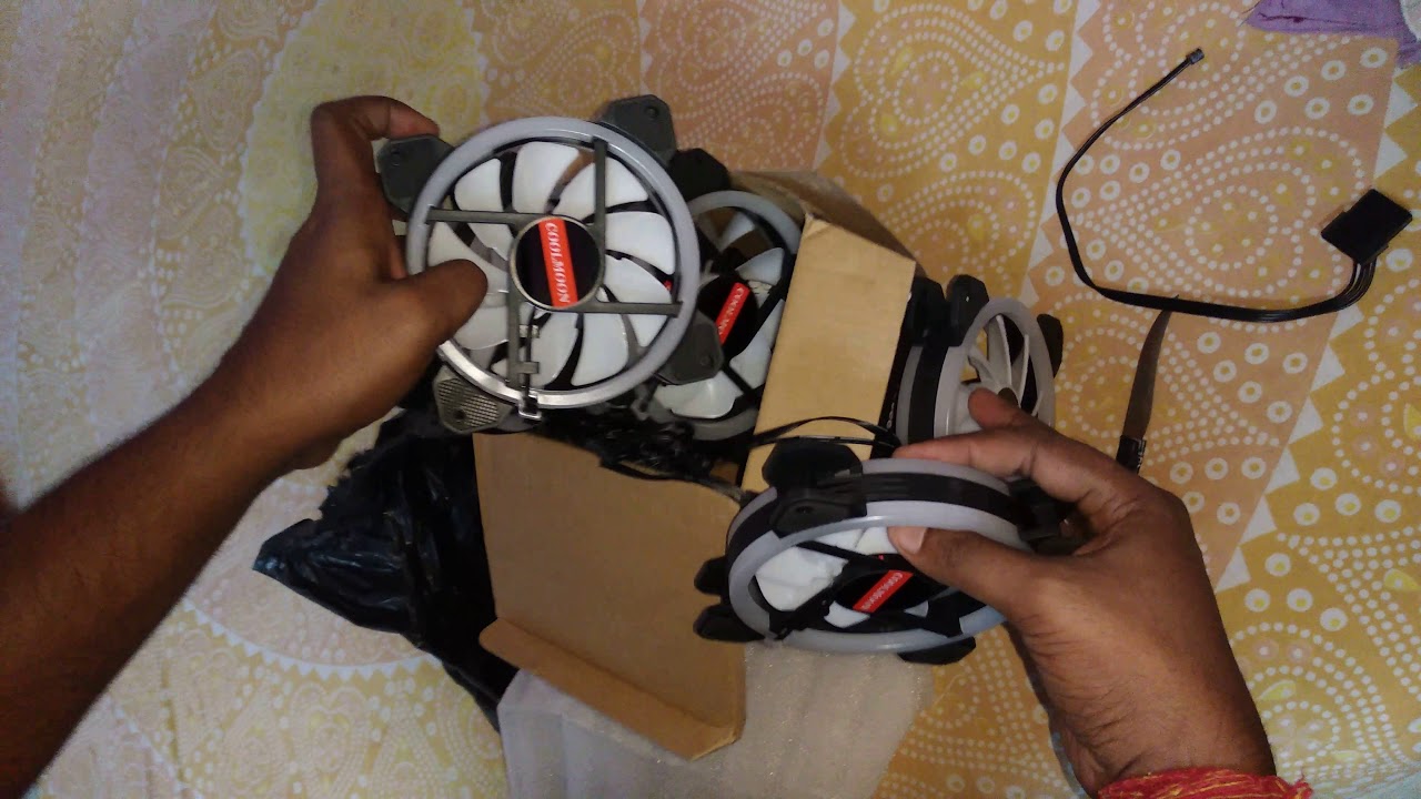 Coolmoon RGb LED fan with Remote controller - YouTube