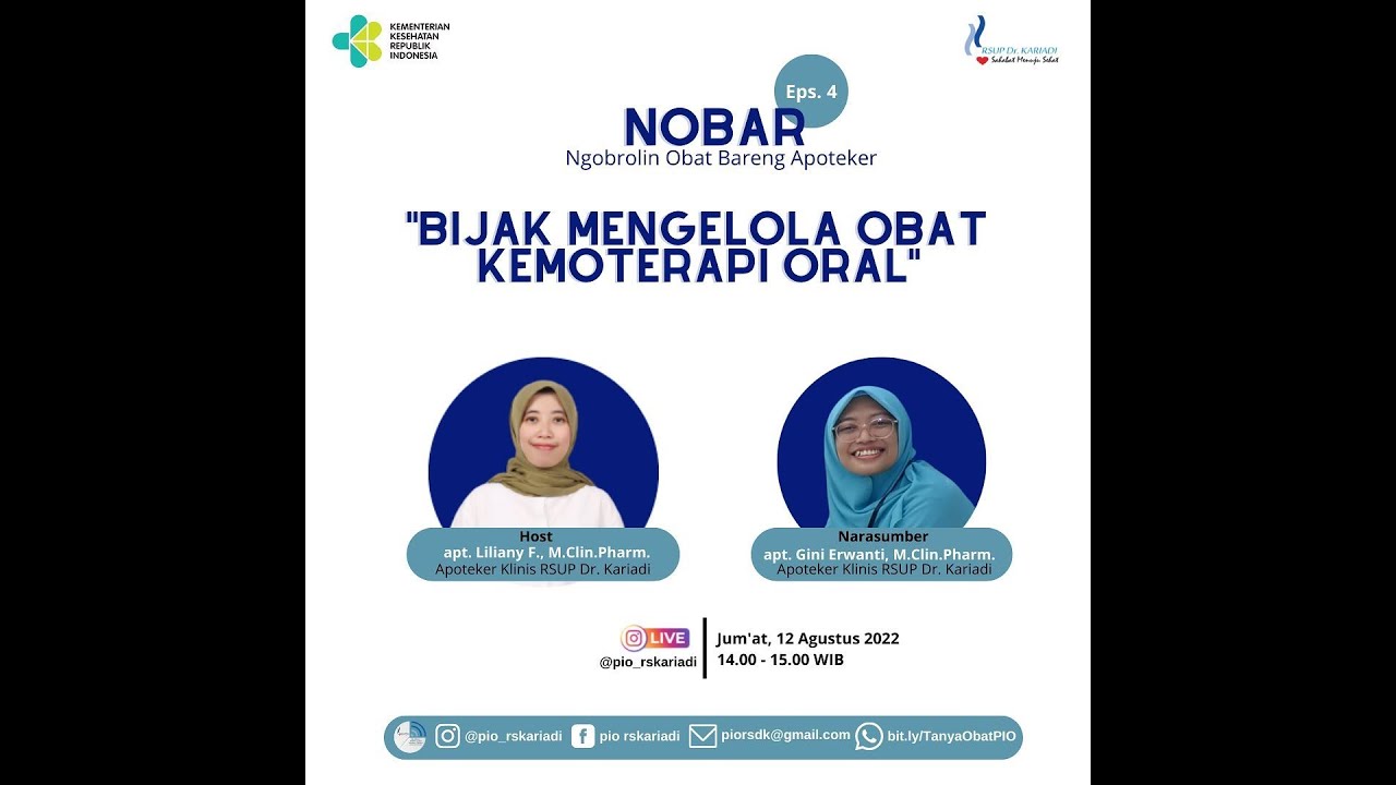 NOBAR #4 Bijak Mengelola Obat Kemoterapi Oral - YouTube