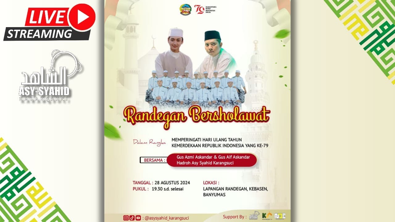 🛑 [ LIVE ] RANDEGAN BERSHOLAWAT BERSAMA GUS AZMI ASKANDAR & GUS ALIF ...