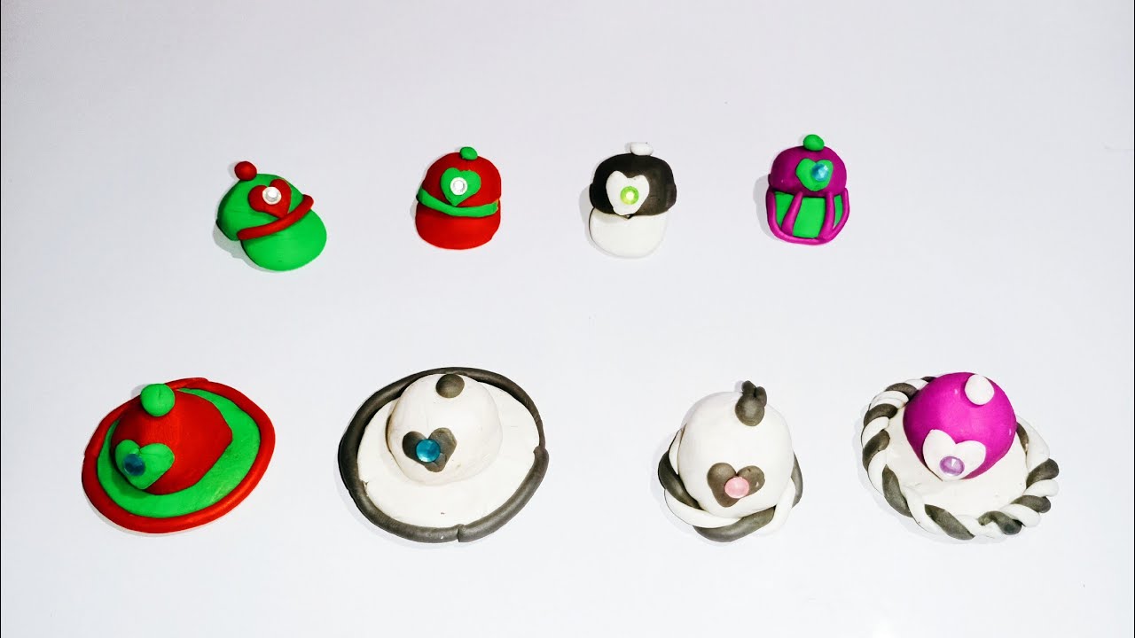 Multiple Style Mini Cap - Make from polymer clay - YouTube