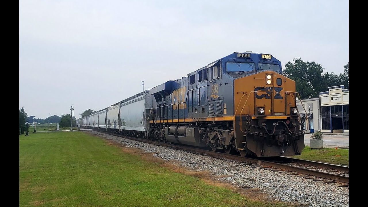 CSX F756-19 in North, SC with K5LA horn on solo ES44AH 893 - YouTube