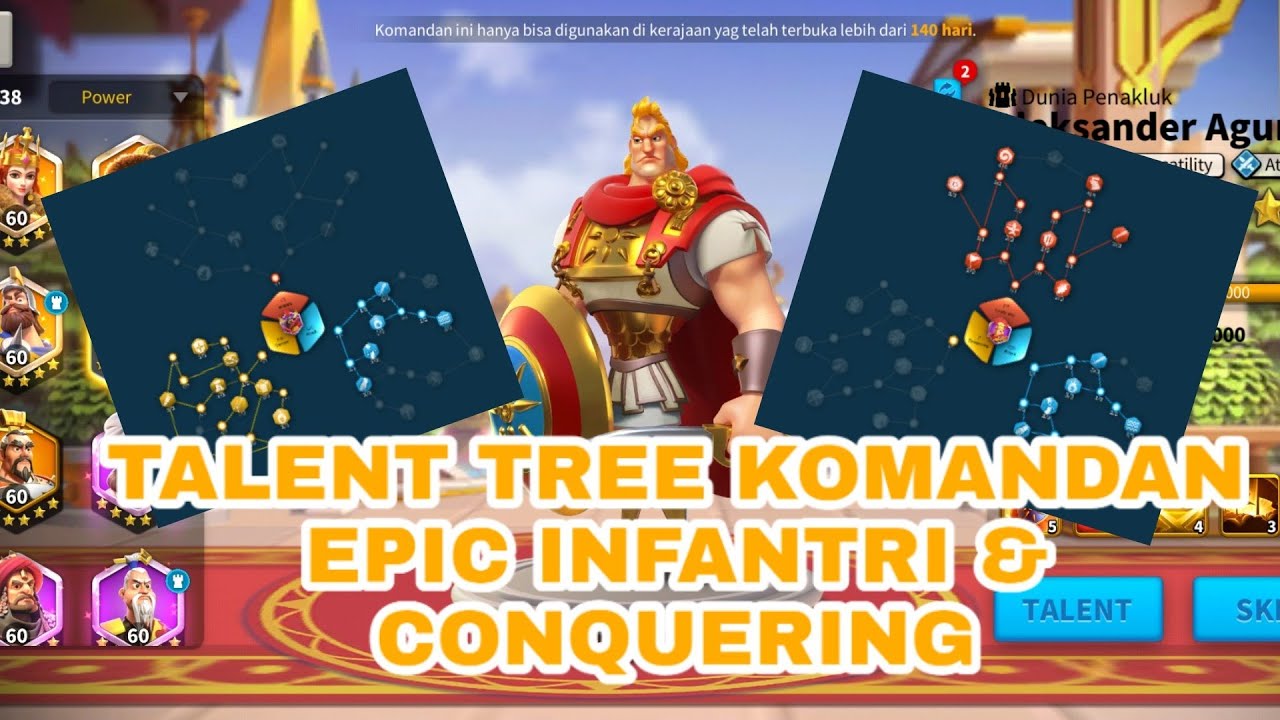 Talent tree Eulji, Sun Tzu, Osman, & Scipio - Commander Epic review ...
