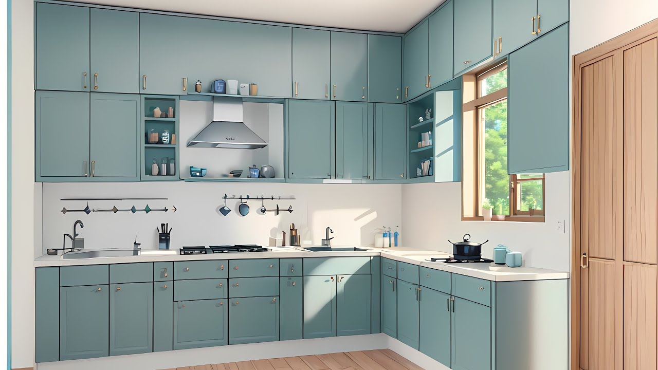 New modular kitchen cabinet design/best kitchen colour combination/mdf&acrylic kitchen design ...