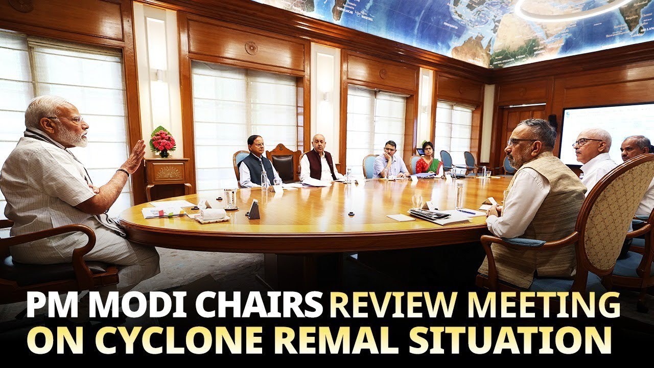 PM Modi chairs review meeting post Cyclone Remal situation in ...