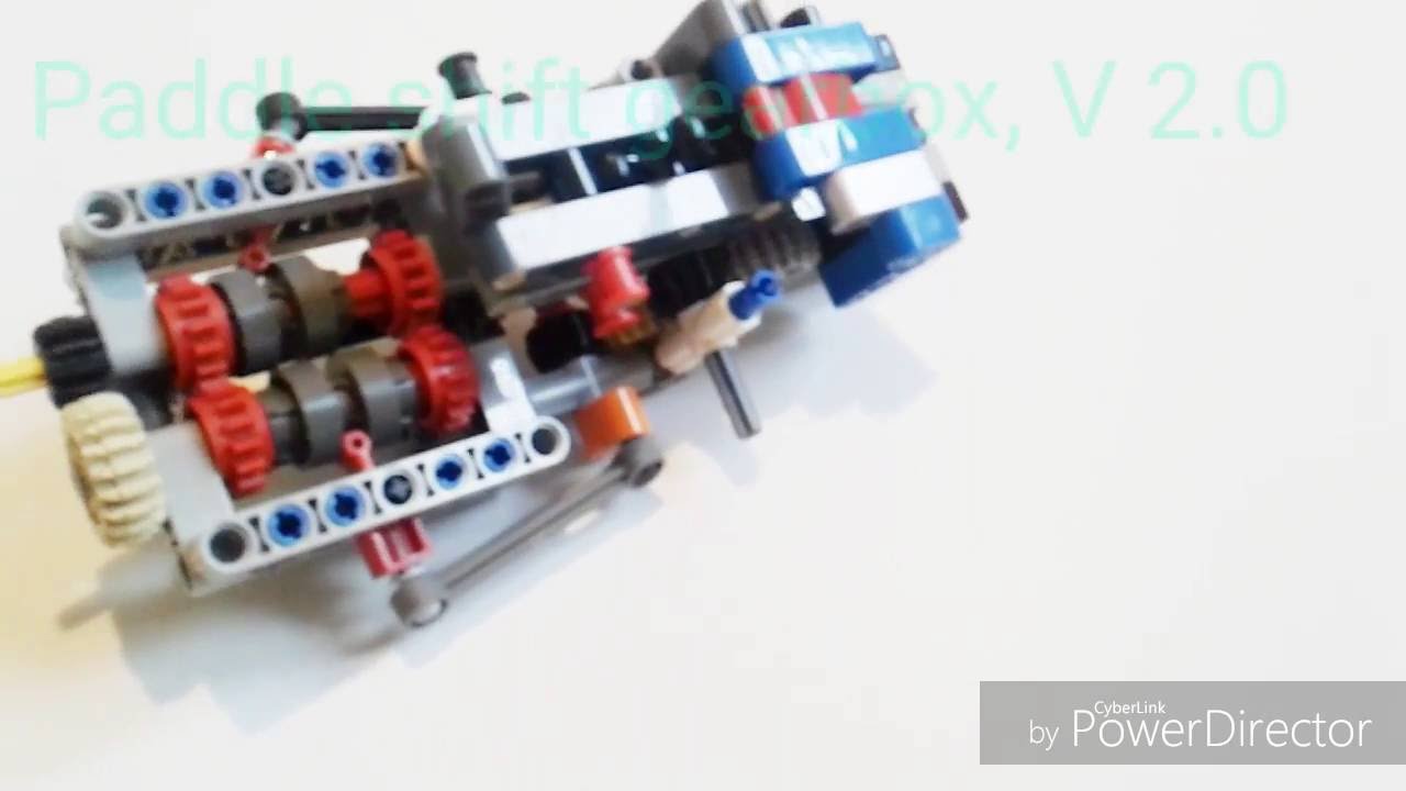 Lego 4 SPEED sequential paddle shift gearbox, version 2.0 - YouTube