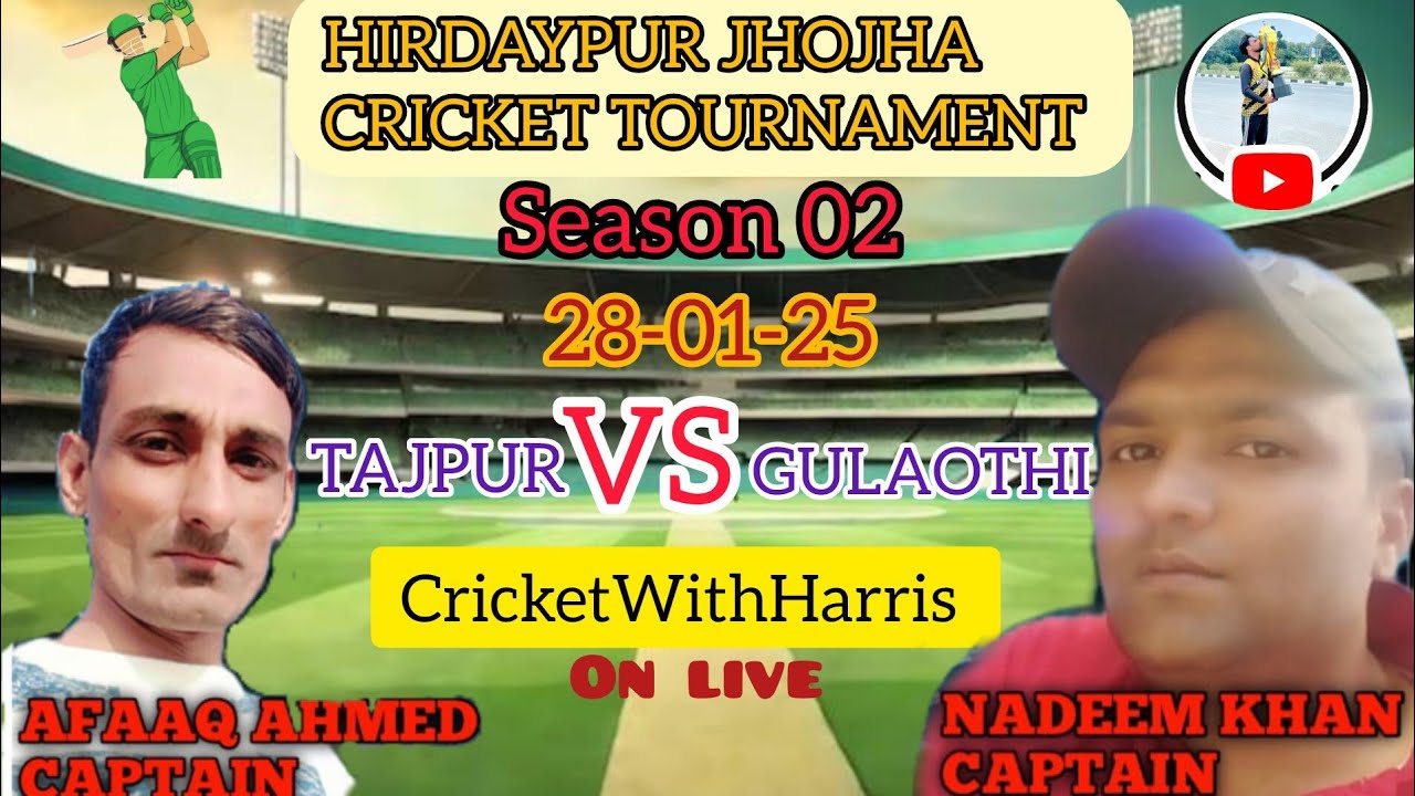 TAJPUR VS GULAOTHI 1st Round match CricketWithHaris is live#cricket # ...