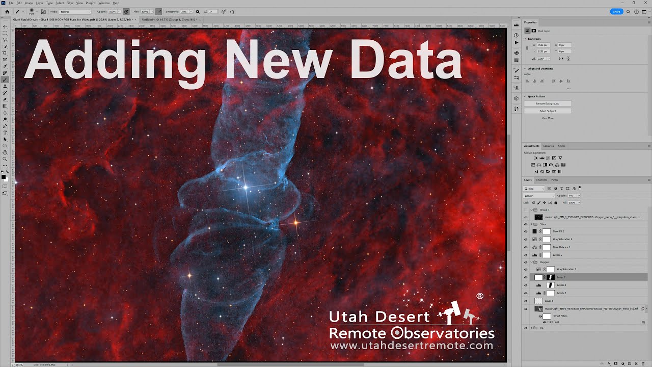Adding Oiii Data to the Squid Nebula - YouTube