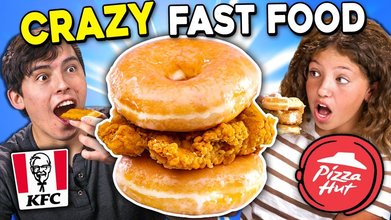 Generations React To CRAZY Fast Food (KFC Donut Sandwich, Pizza Hut ...