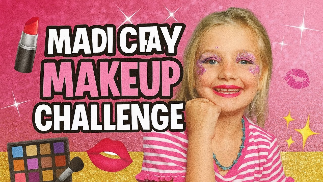Madi Does Her Own Fun Makeup! 💄Cute & Easy Kids Makeup Look - YouTube
