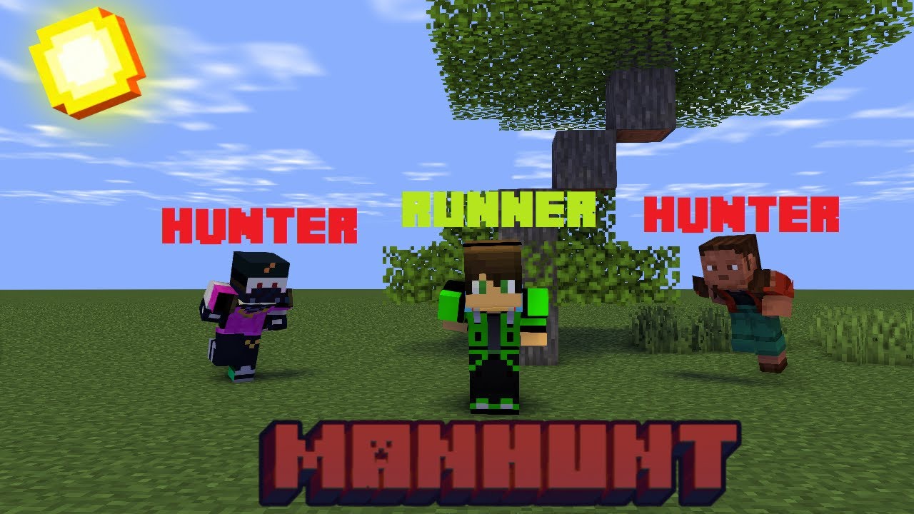 Minecraft Manhunt Speedrunner vs 2 Hunters - YouTube