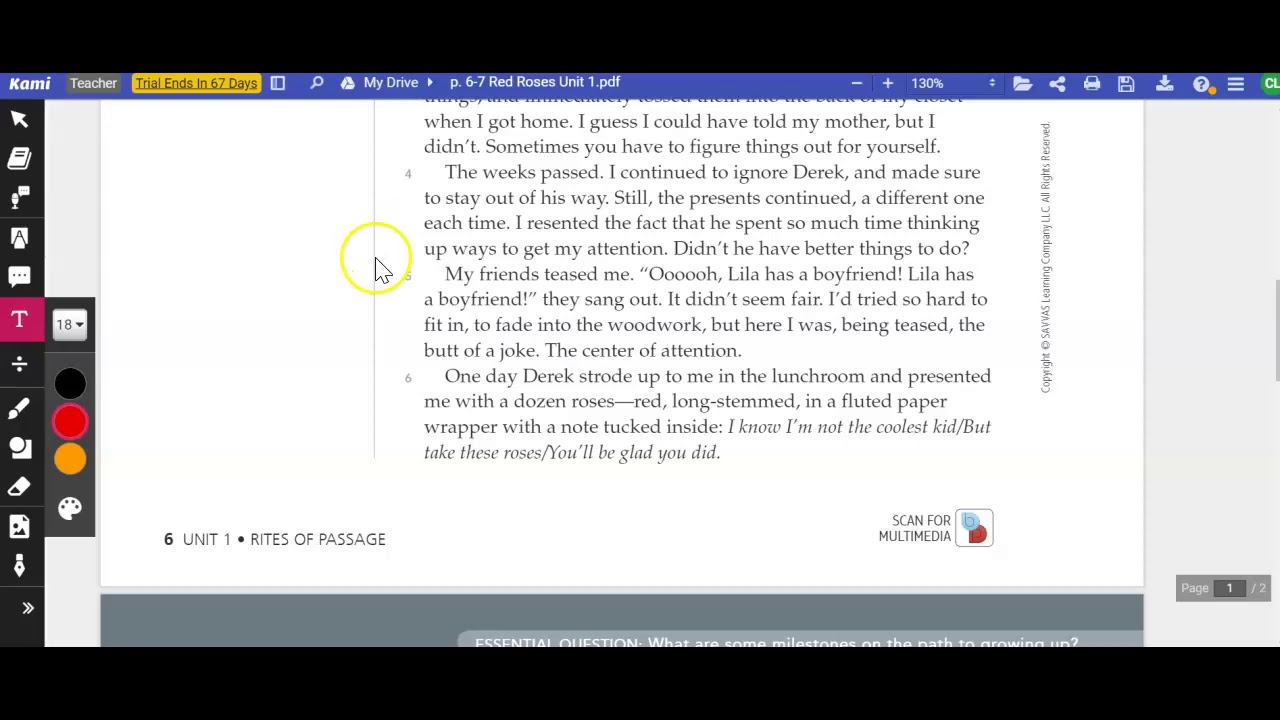 p6-7 Red Roses Unit 1 - YouTube