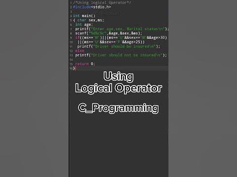 Using Logical Operator #programming #coding #cprogramming #ytshorts #viral #codingmotivation ...