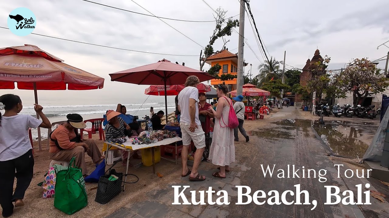 After Rain Walking Along Kuta Beach & Kuta Street Bali Ahead of ...