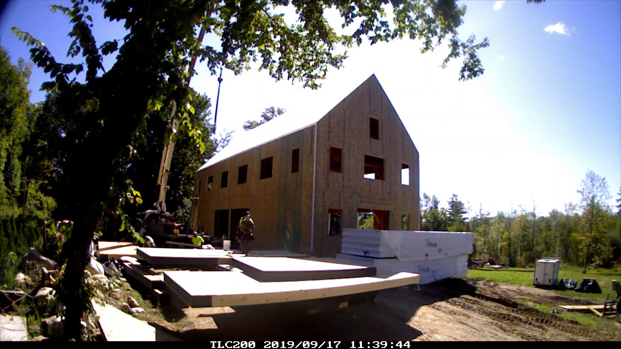 Timber Frame SIP Installation Time Lapse - YouTube