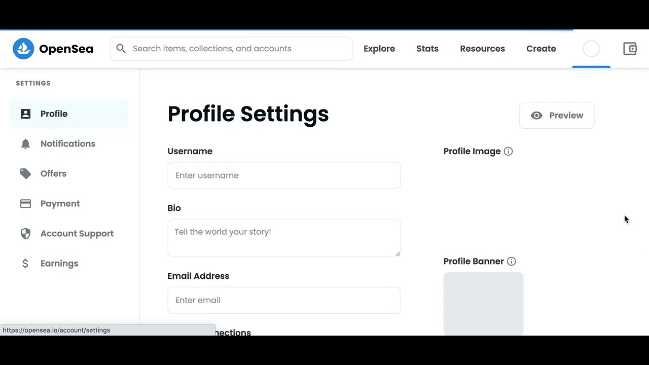 How to add bio to OpenSea profile? - YouTube