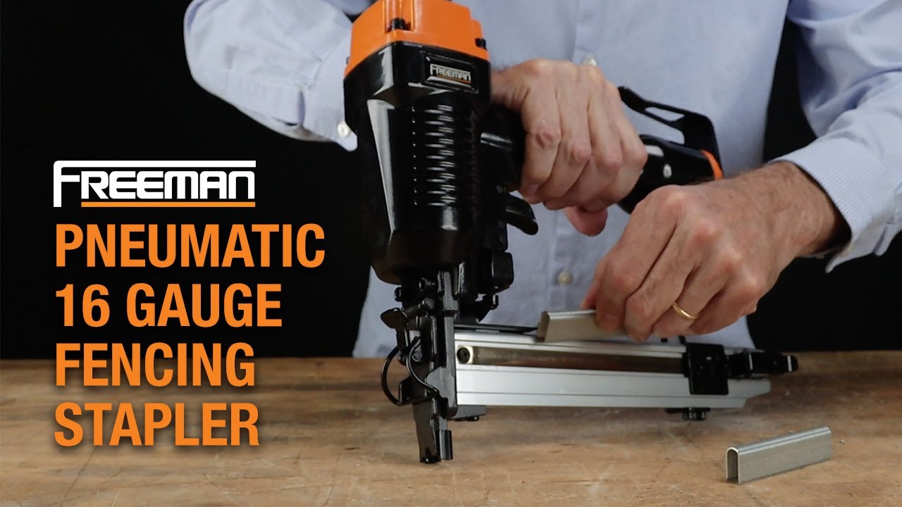 16 Gauge Fencing Stapler | Freeman PFS16 - YouTube