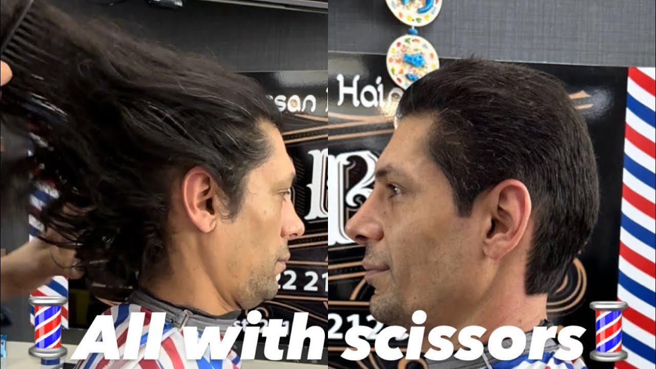 How to do the haircut with a scissor tutorial #tutorial #learning # ...