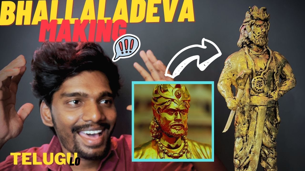 making bhallaladeva gold statue diorama || #telugu lo || - YouTube