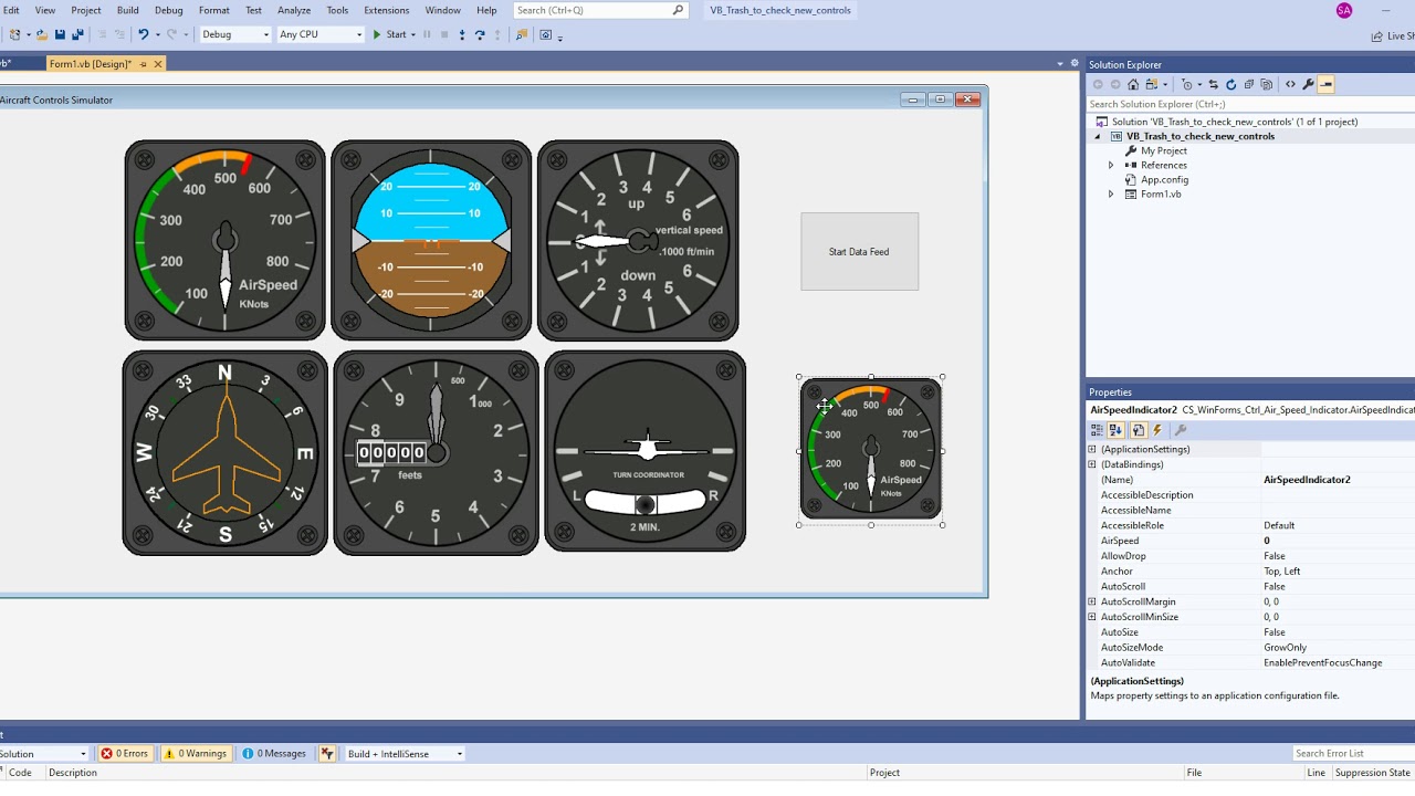 Visual Studio Aircraft Controls Demonstration - YouTube