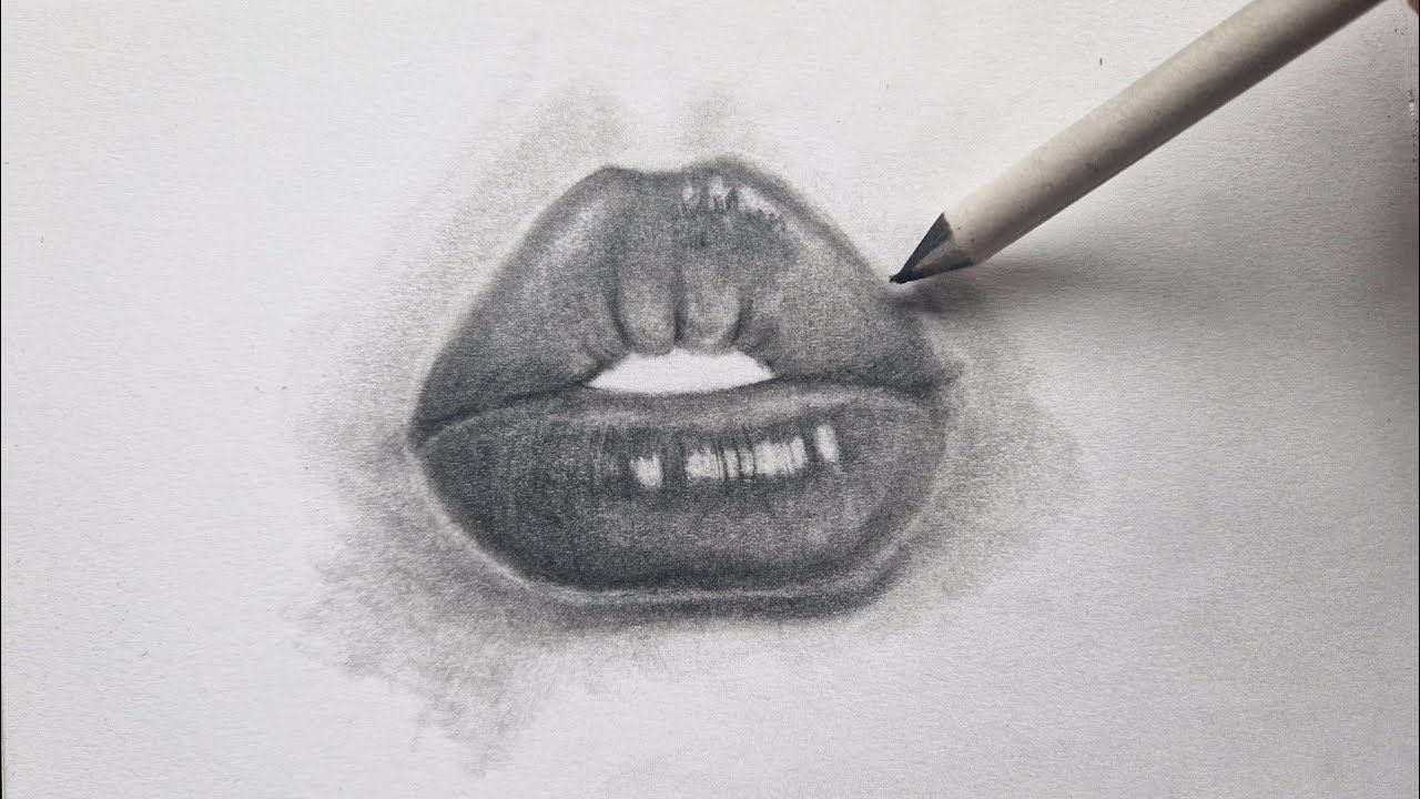 How To Draw A Lips | Step-By-Step - YouTube