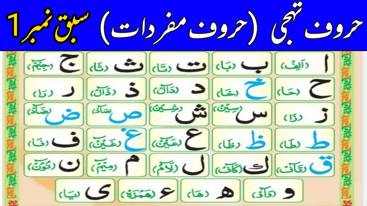 #Epi1 | Arabic Alphabet | Huroof e Tahajji | Quran Education for kids ...
