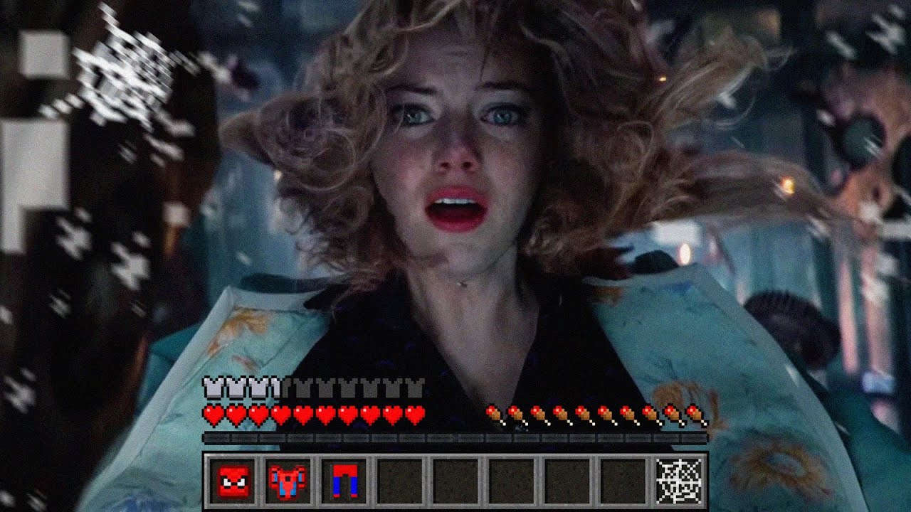 Gwen's Fall Scene but it's MINECRAFT (The Amazing Spider Man 2) - YouTube