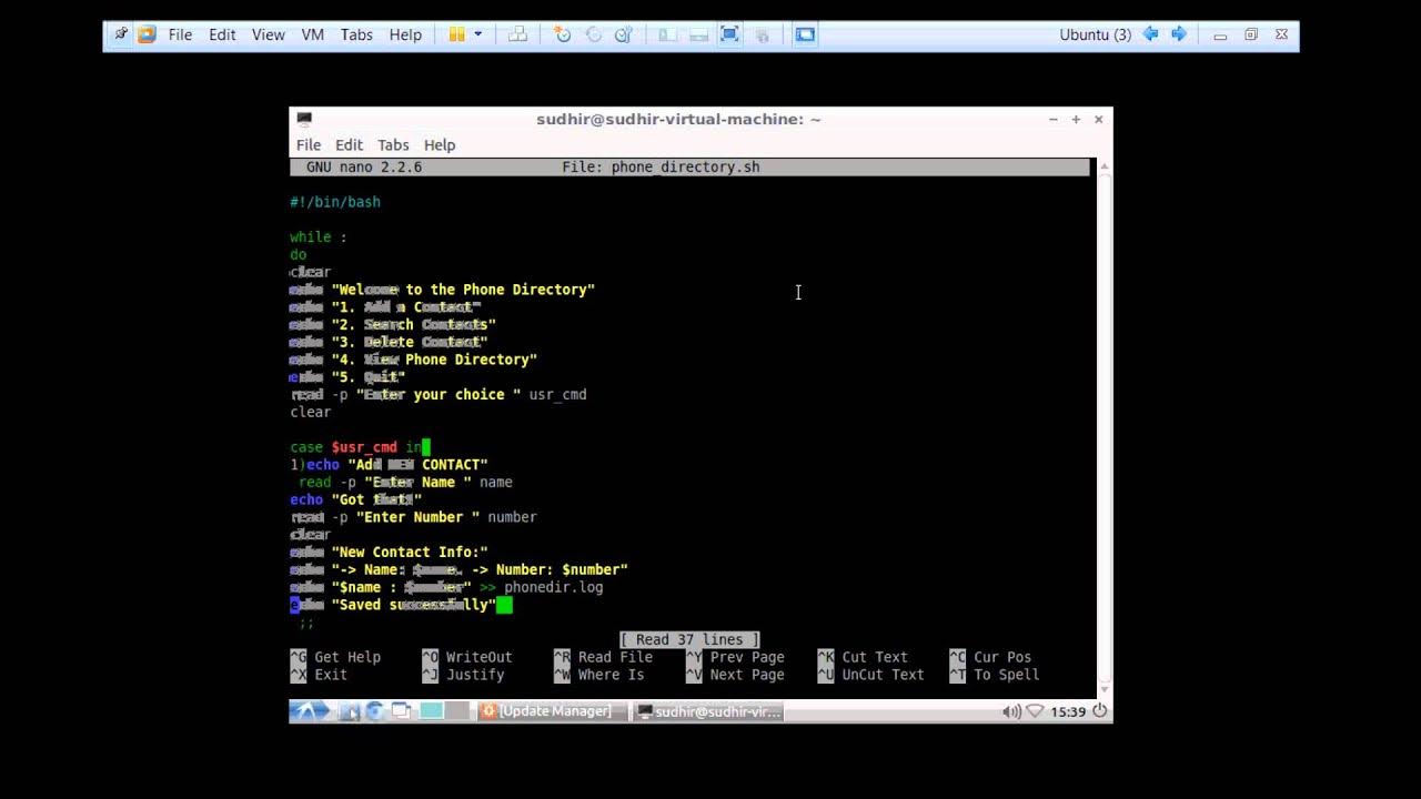 how to create phone directory use shell programming - YouTube
