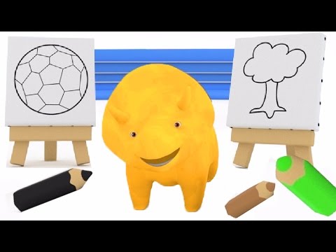 Boyama Resimleri : Dinozor Dino ile renkleri öğren | eğitici animasyonlar