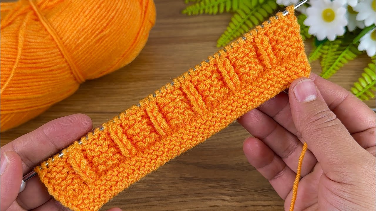 ABSOLUTELY INCREDIBLE Easy! and Beautiful Knitting Stitch. Two needle knitting tutorial - YouTube