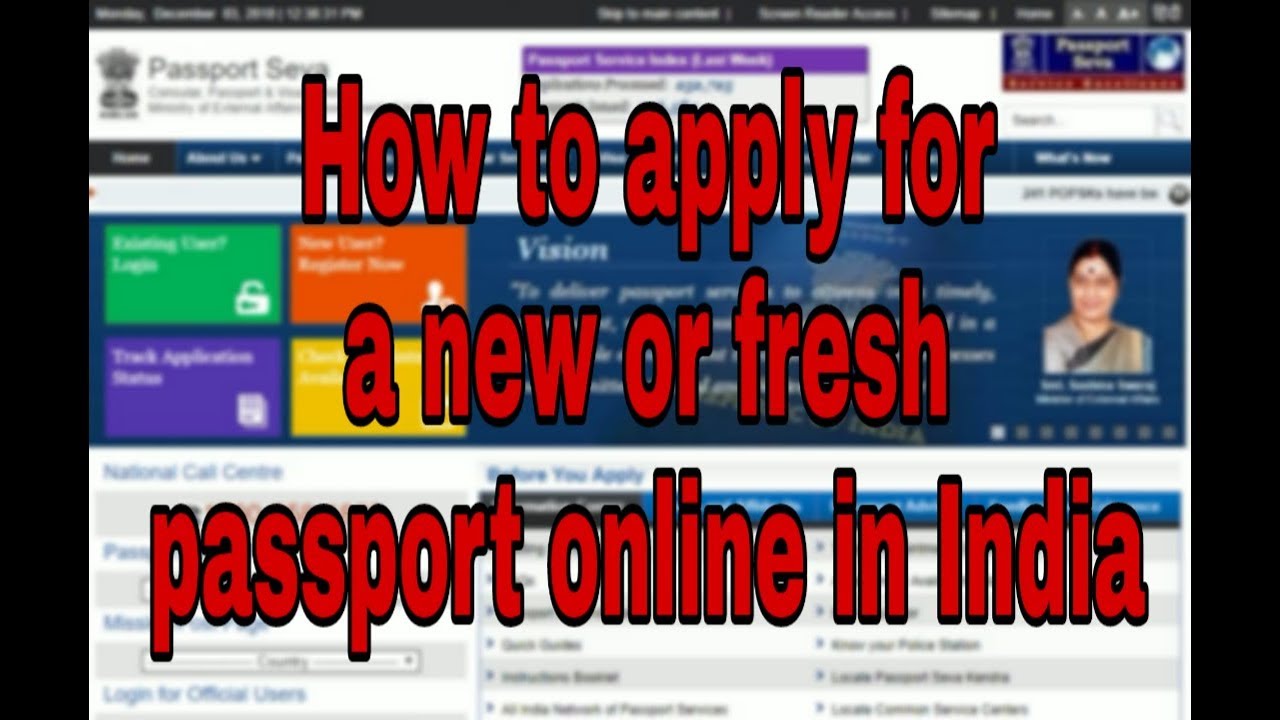 How to apply for a new or fresh passport online in India | Passport ...