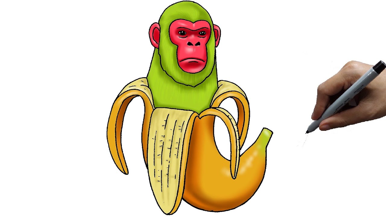 How to draw shimpanzini bananini step by step - YouTube