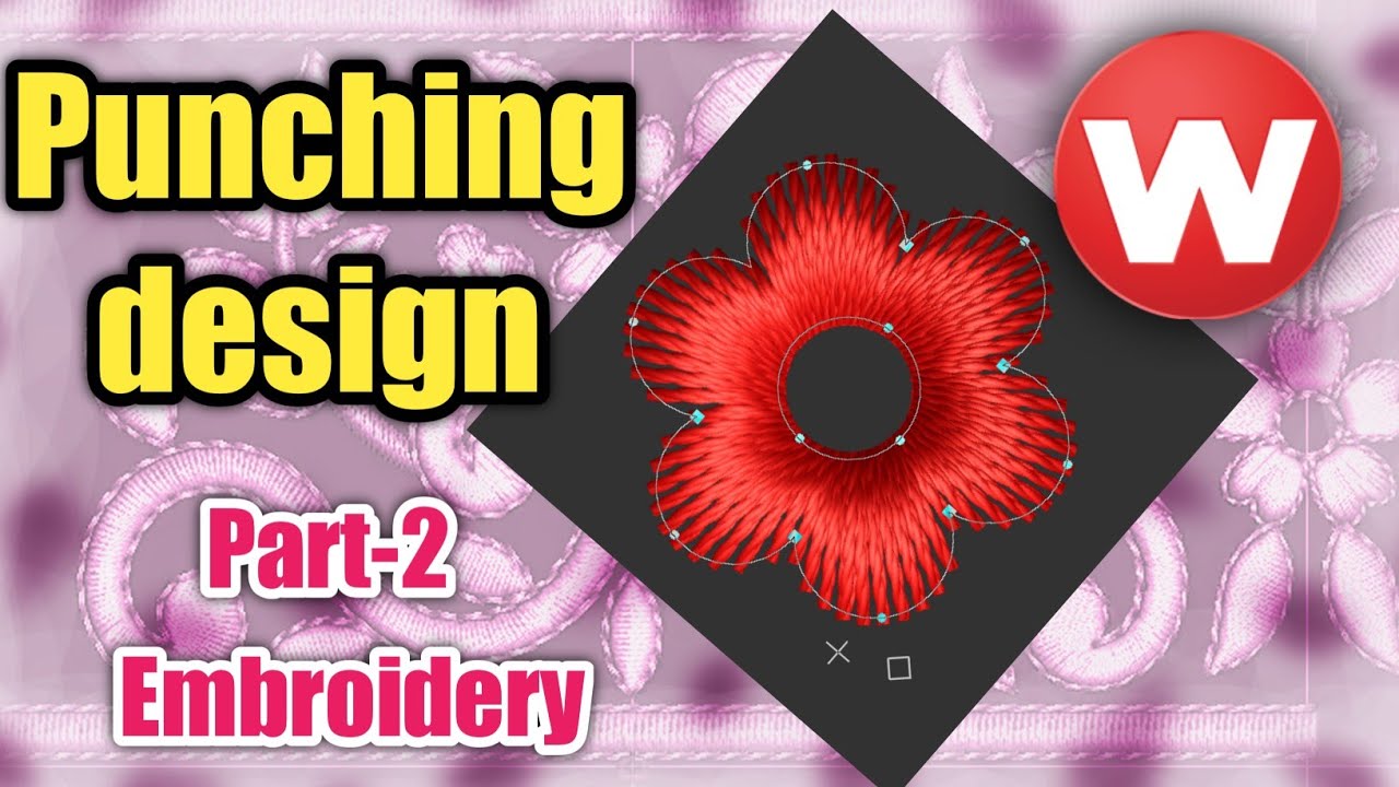 Lace design PUNCHING | Wilcom 2006 Embroidery Designing Tutorial - YouTube