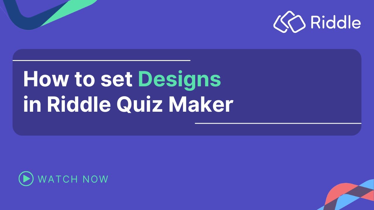 28. How to set Designs in Riddle Quiz Maker - YouTube